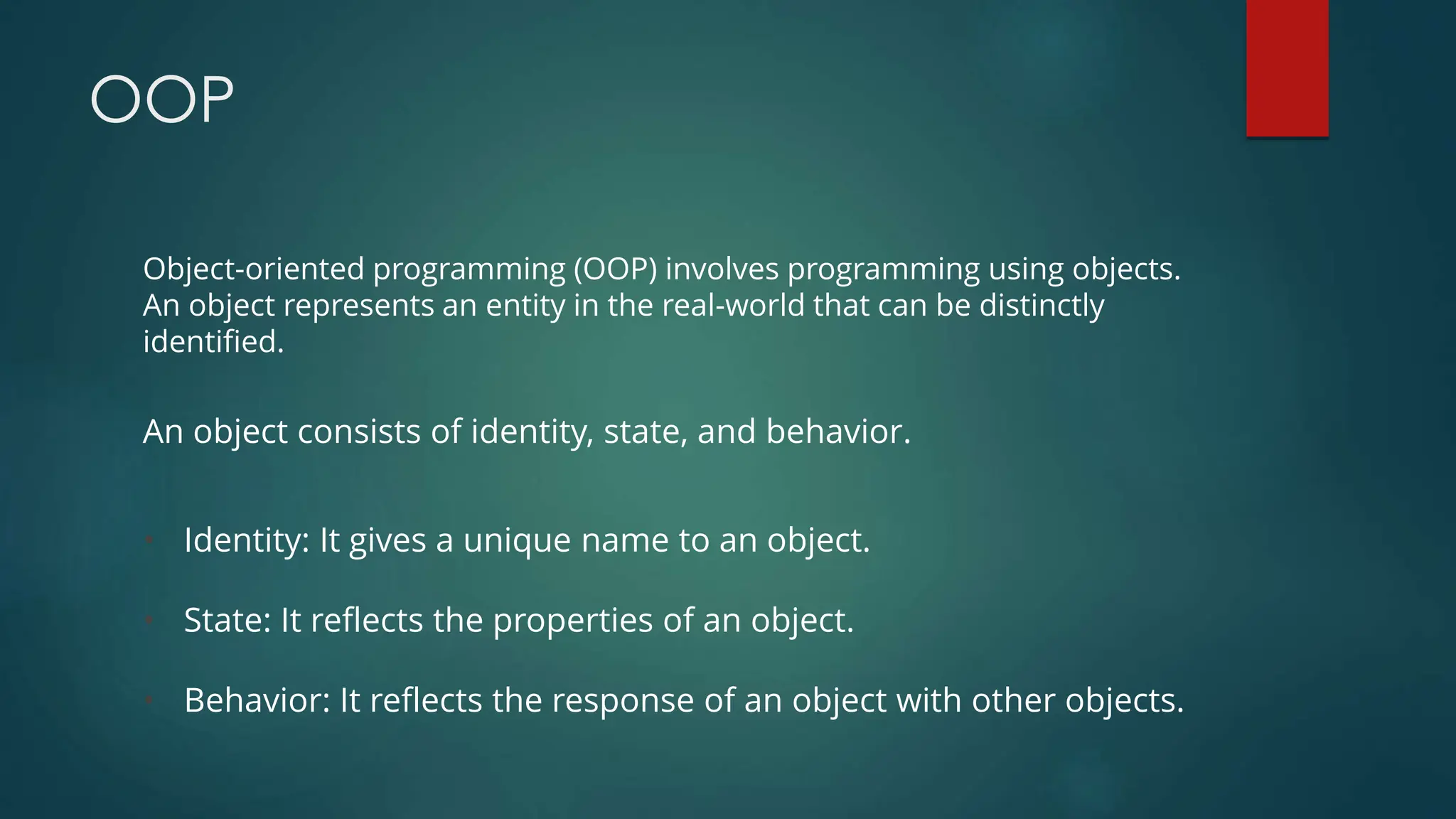 OOP concepts -in-Python programming language | PPT OOP concepts -in-Python programming language | PPT