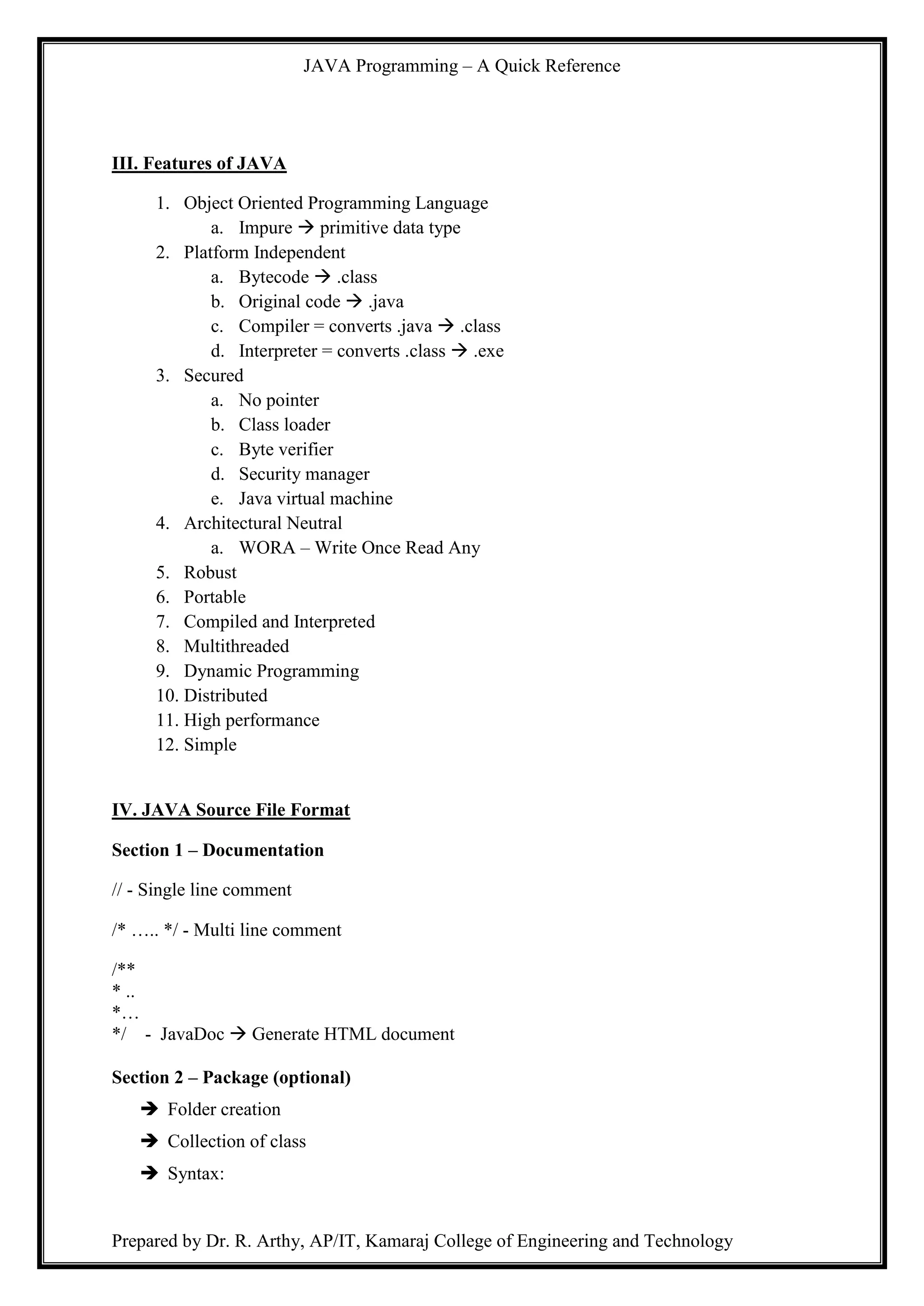 OOPs - JAVA Quick Reference.pdf