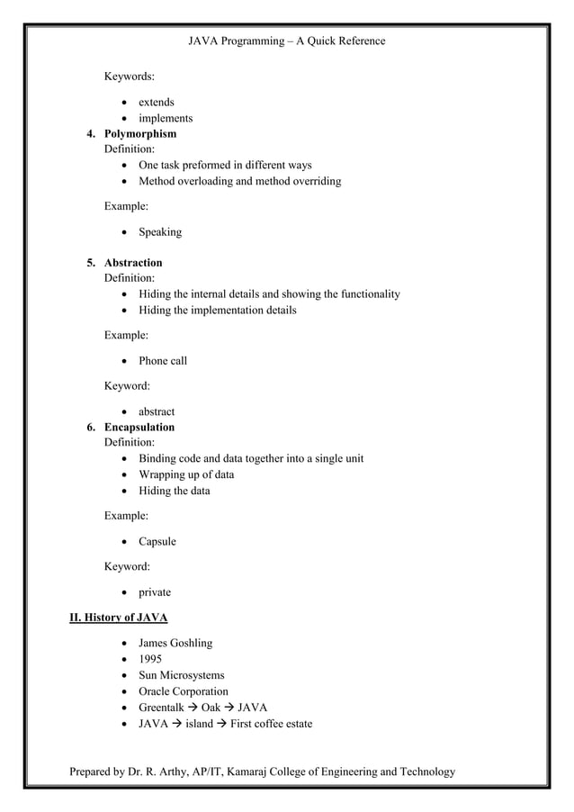 OOPs - JAVA Quick Reference.pdf