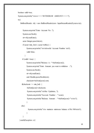 BANK MANAGEMENT SYSTEM report | DOCX