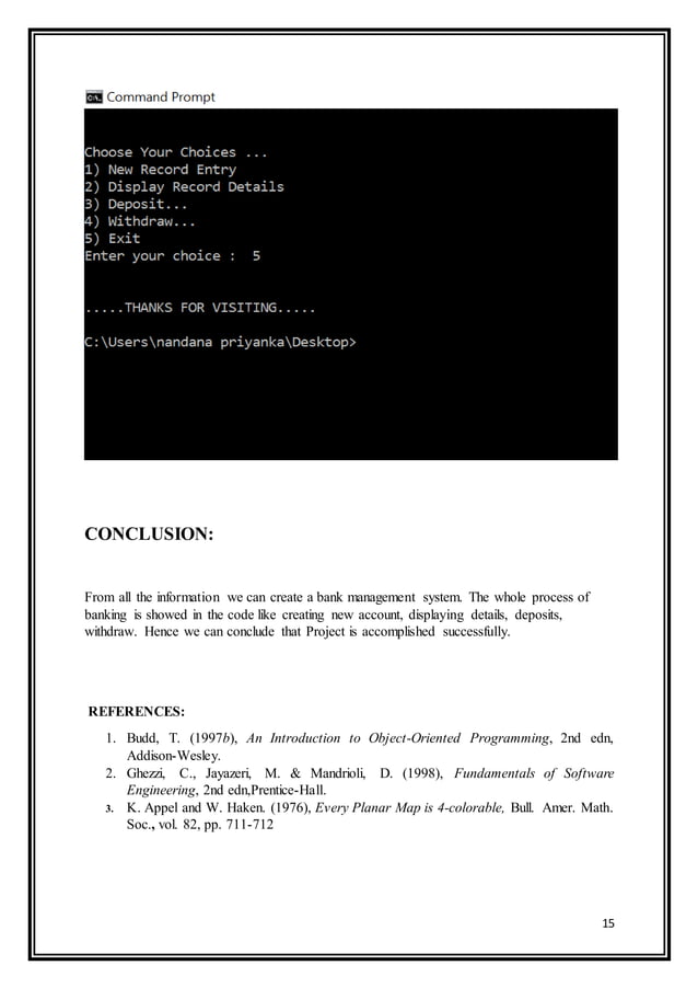 BANK MANAGEMENT SYSTEM report | DOCX