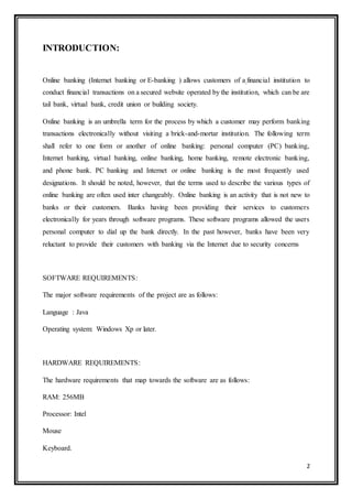 BANK MANAGEMENT SYSTEM report | DOCX