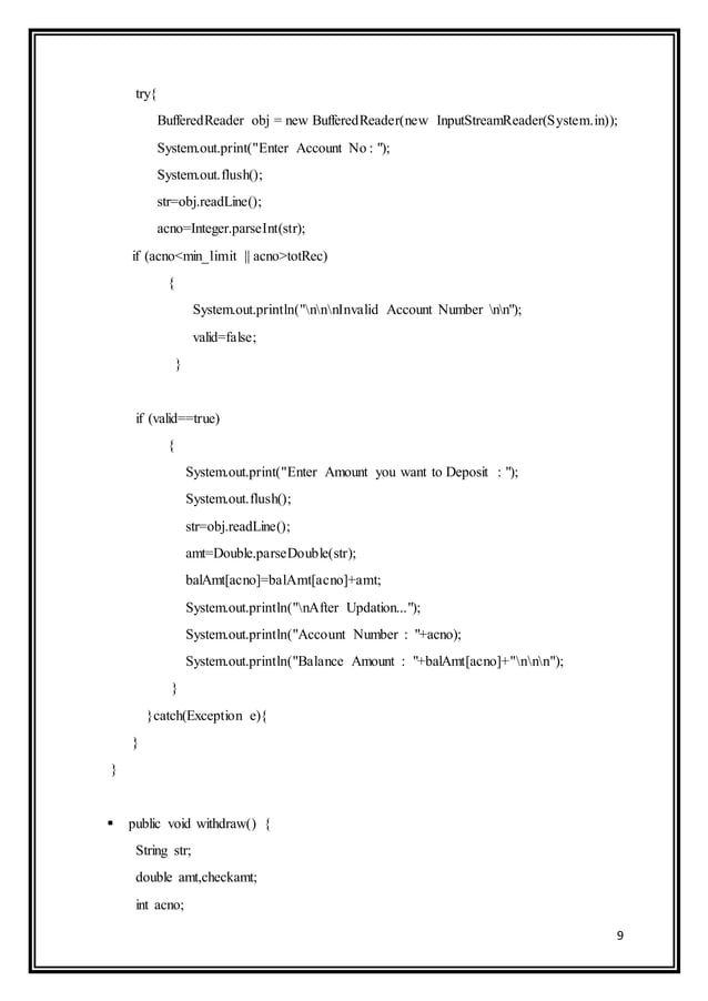 BANK MANAGEMENT SYSTEM report | DOCX