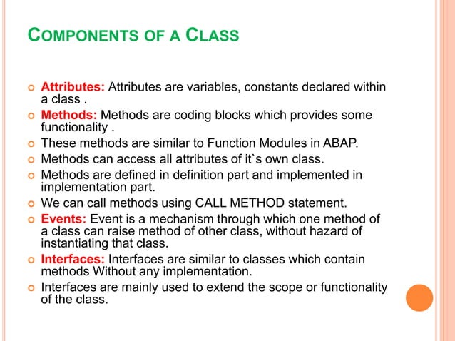 Oops Abap Fundamental Pptx Programming Languages Computing