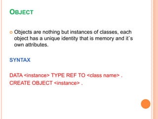 Oops abap fundamental | PPTX | Programming Languages | Computing