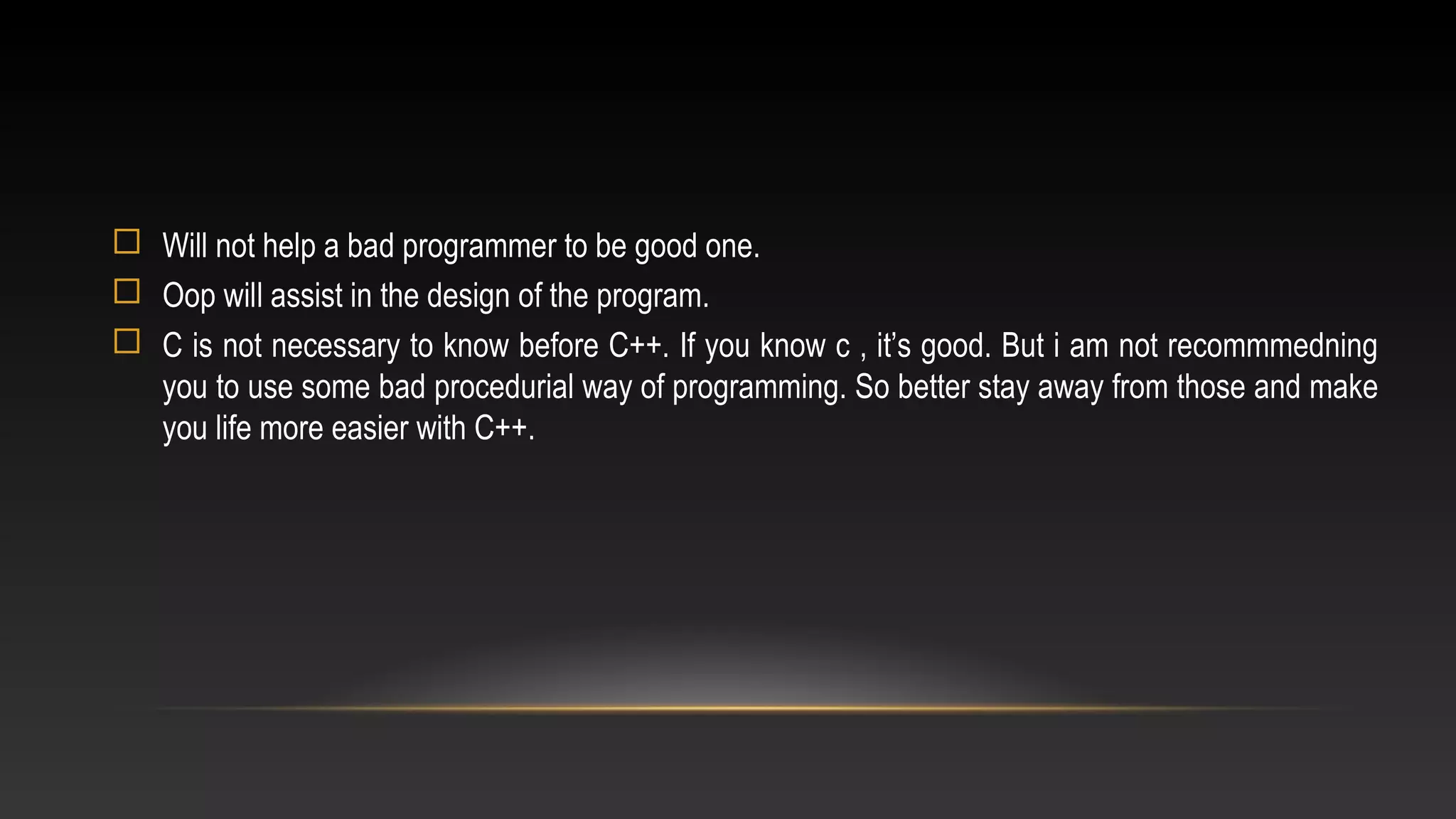 Oops and c fundamentals | PPT