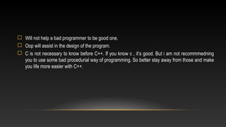 Oops and c fundamentals | PPT