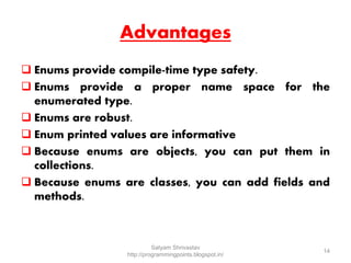 Oops and enums | PPT