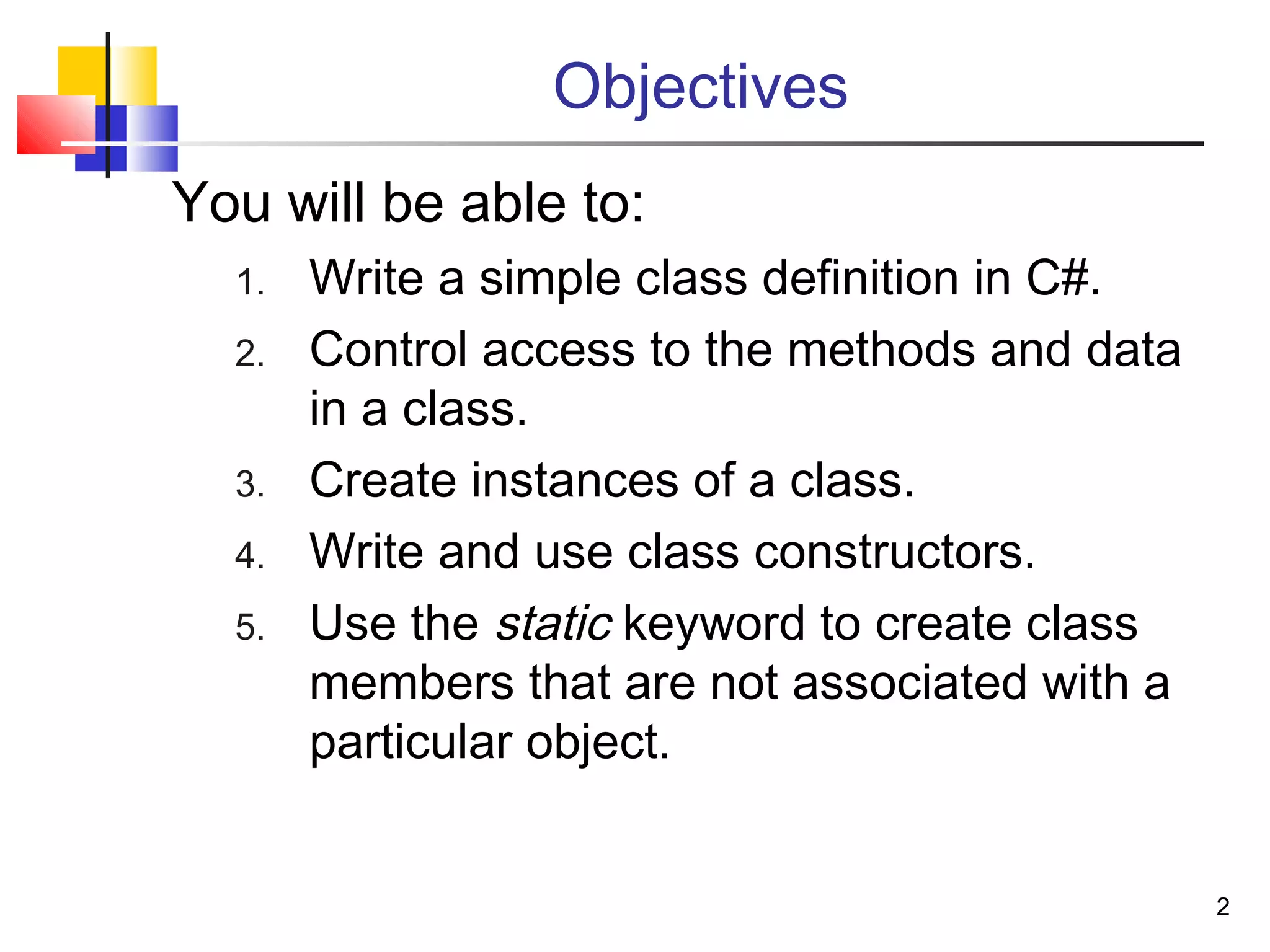 Oops concept in c# | PPT