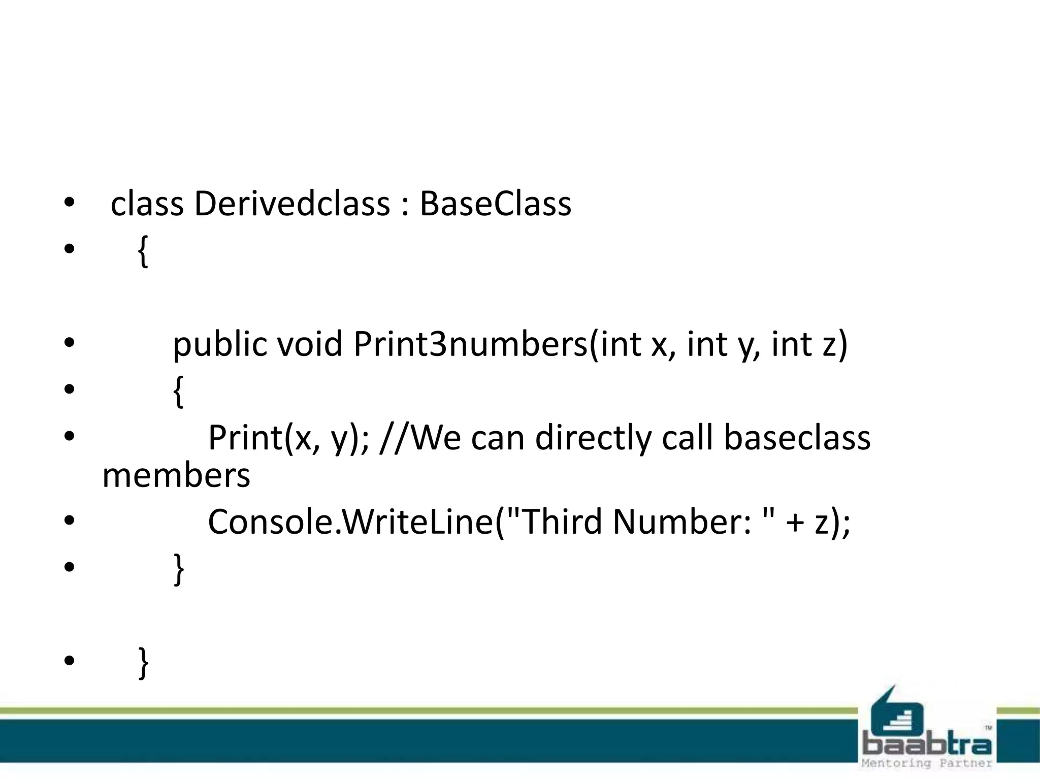 Oops concept on c# | PPTX