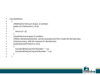 Oops concept on c# | PPTX