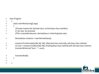 Oops concept on c# | PPTX
