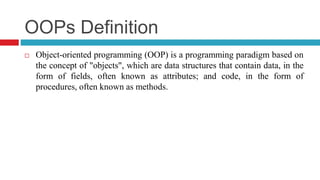 Oops concepts | PPT