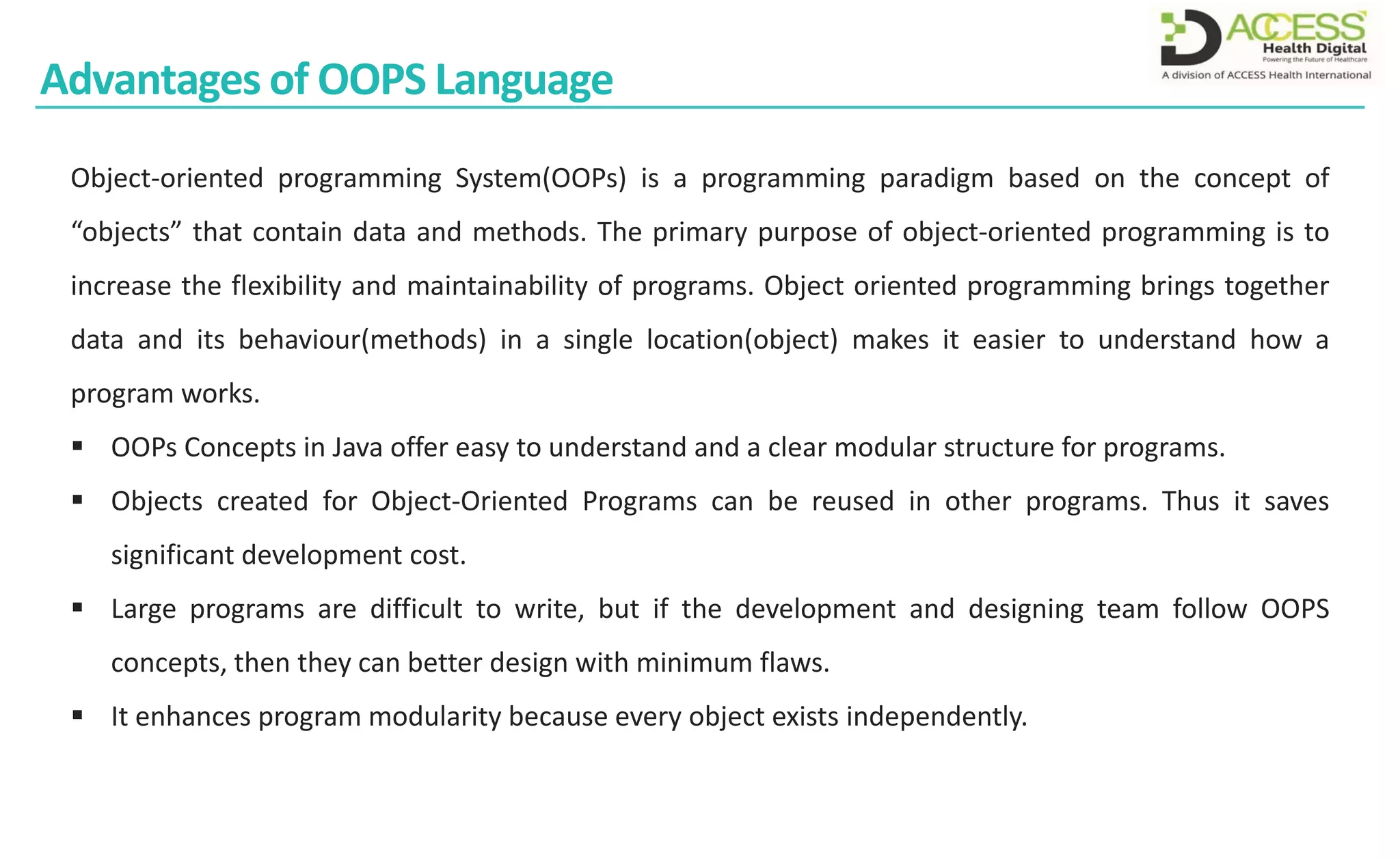 Oops concepts | PDF | Programming Languages | Computing