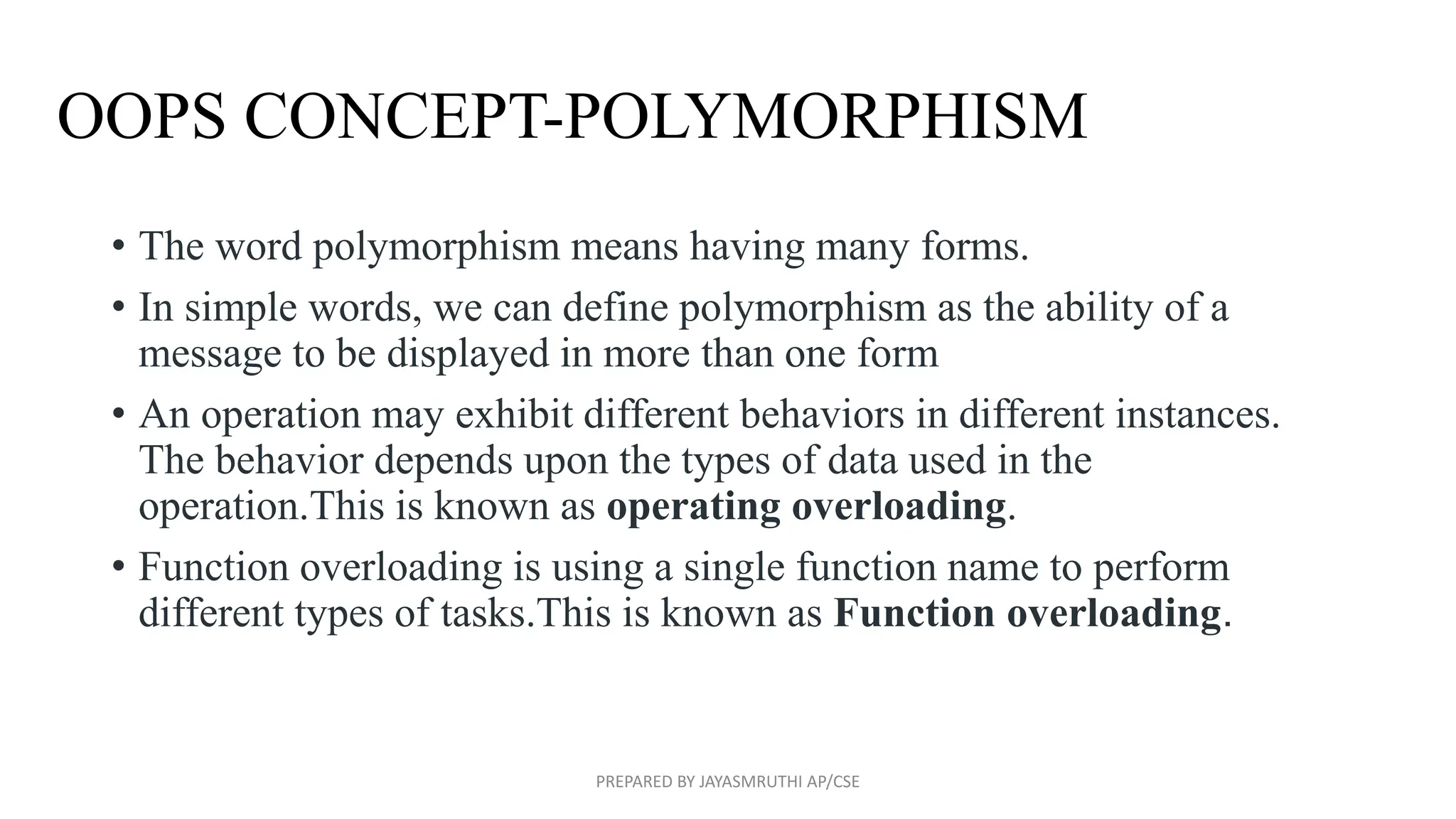 contains explanation of oops concepts in c++ | PPT