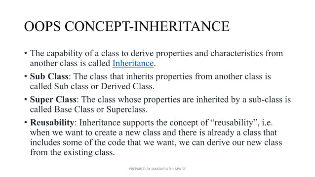 contains explanation of oops concepts in c++ | PPT