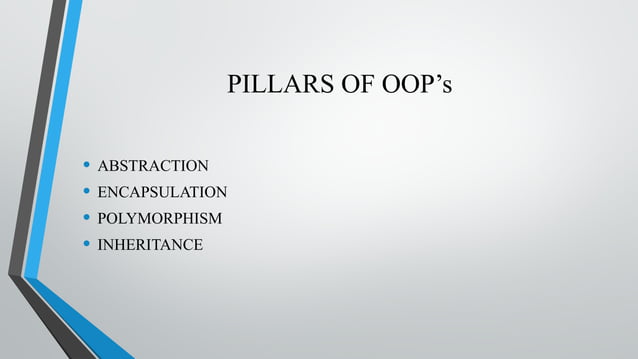 OOPS (Object Oriented Programming System) CONCEPTS | PPTX OOPS (Object Oriented Programming System) CONCEPTS | PPTX