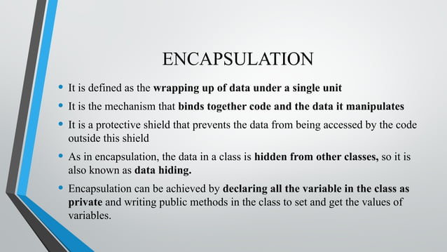 OOPS (Object Oriented Programming System) CONCEPTS | PPTX