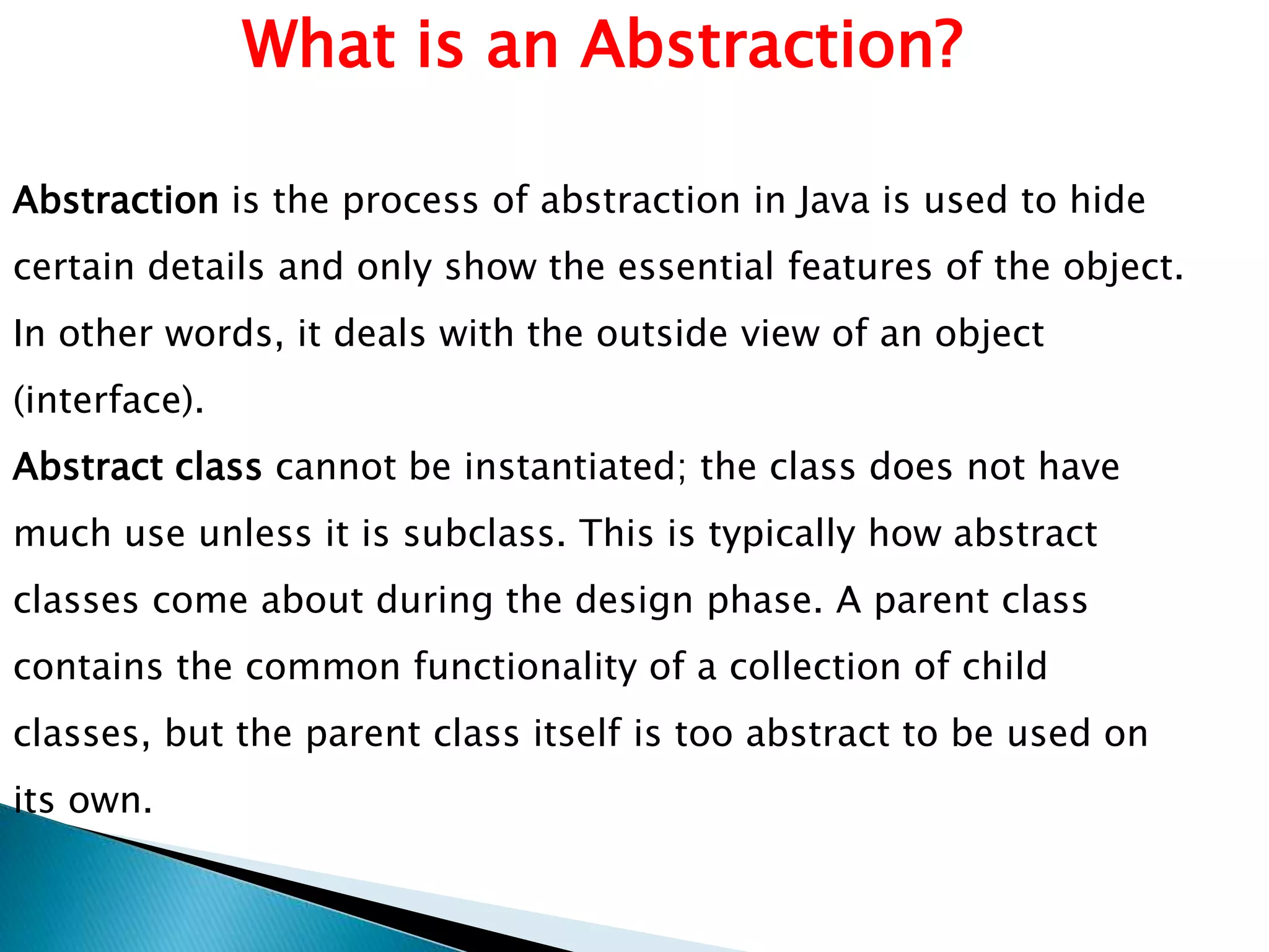 oops concept in java | object oriented programming in java | PPTX