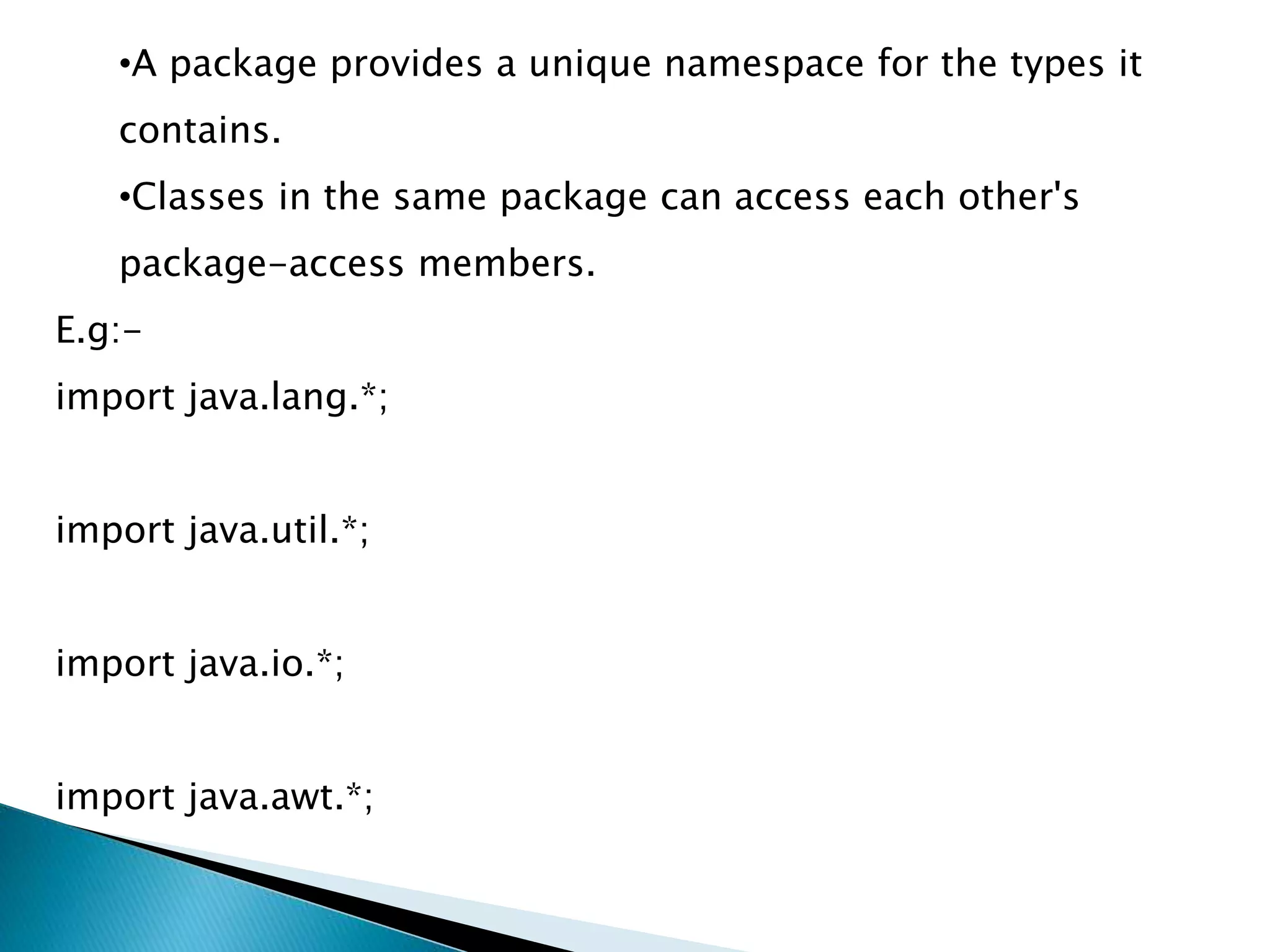 oops concept in java | object oriented programming in java | PPTX