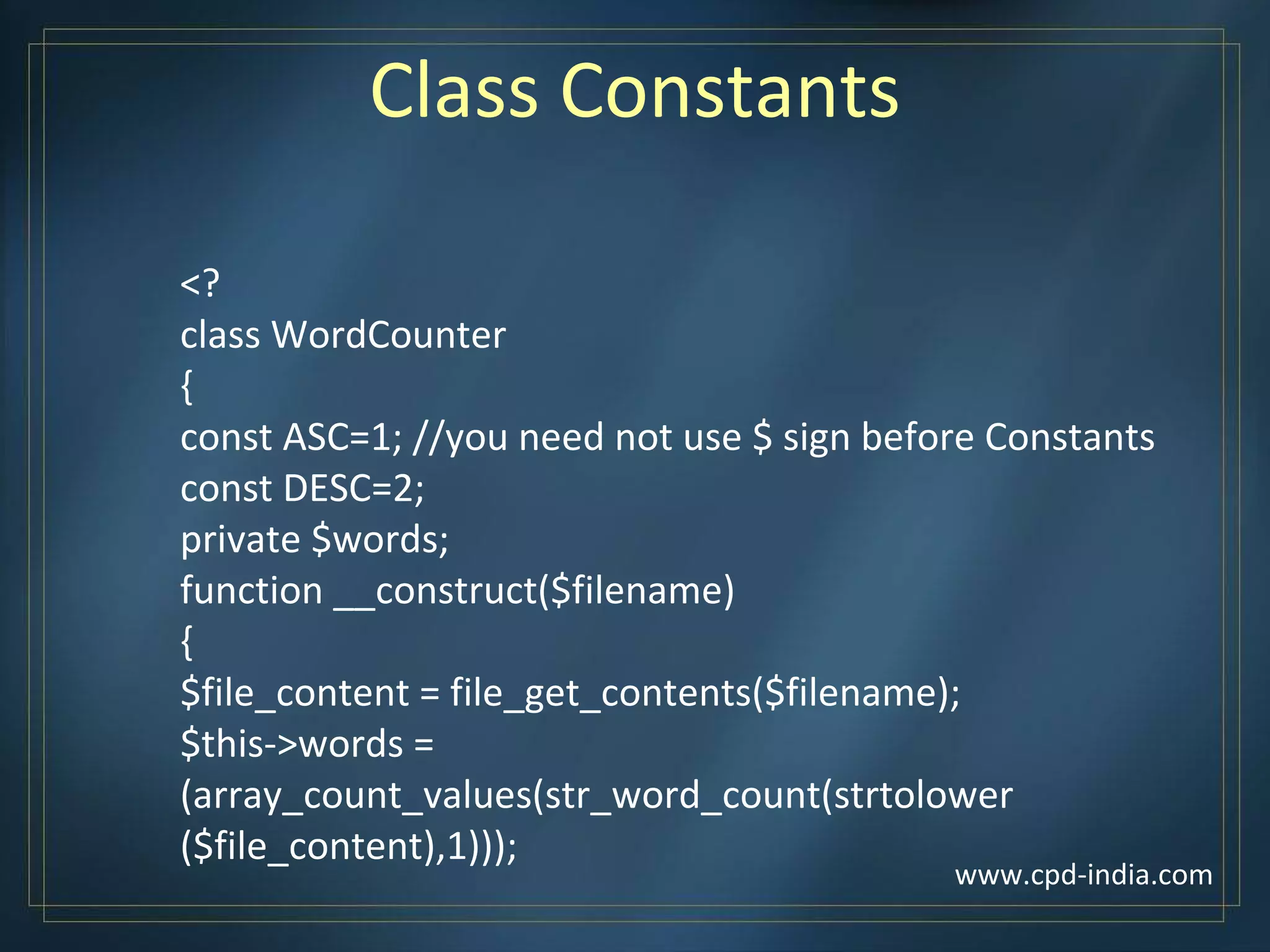 Oops concepts in php | PPT