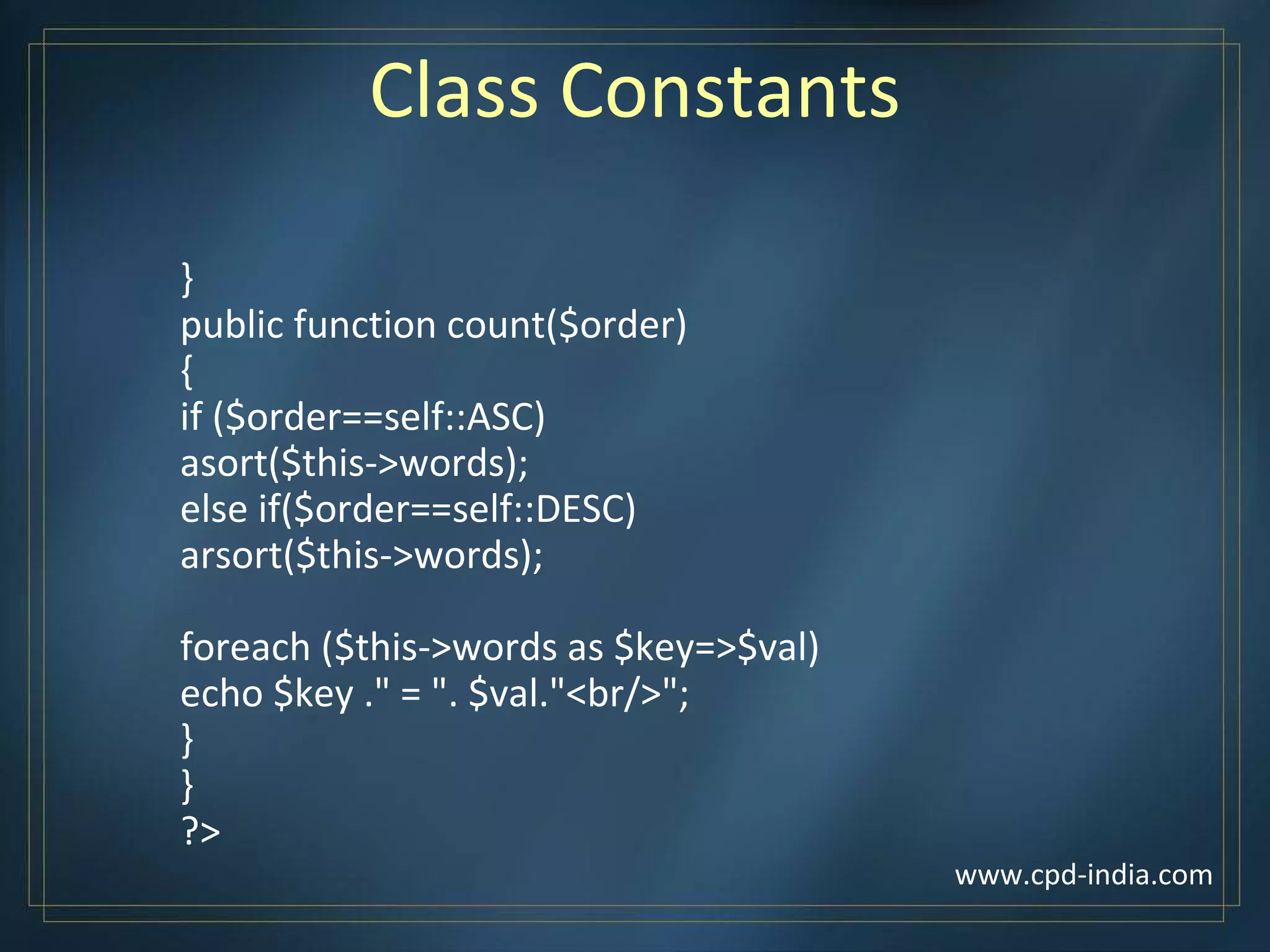 Oops concepts in php | PPT