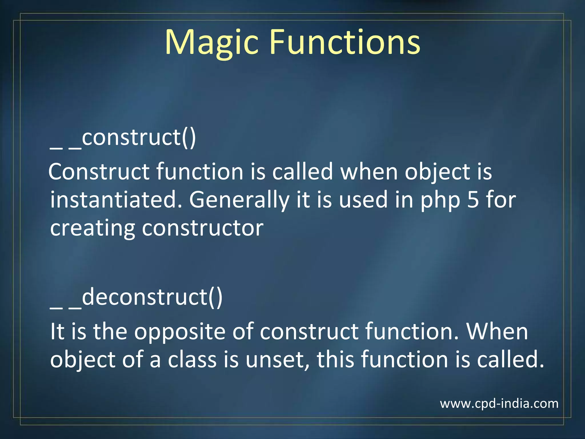 Oops concepts in php | PPT