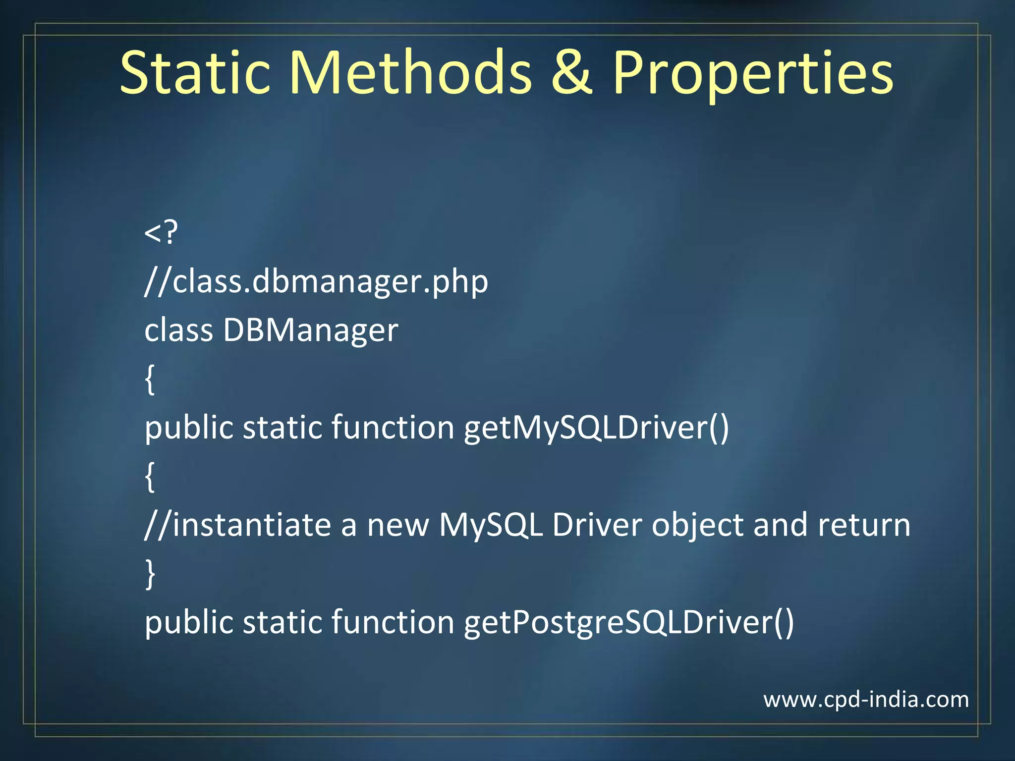 Oops concepts in php | PPT