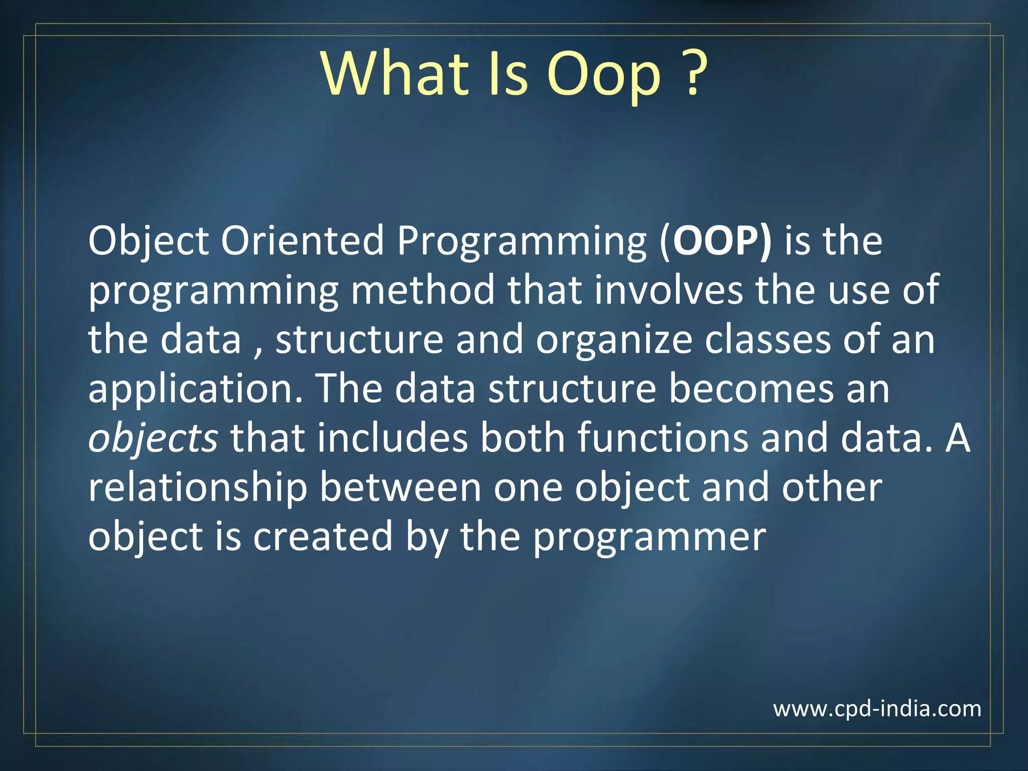 Oops concepts in php | PPT