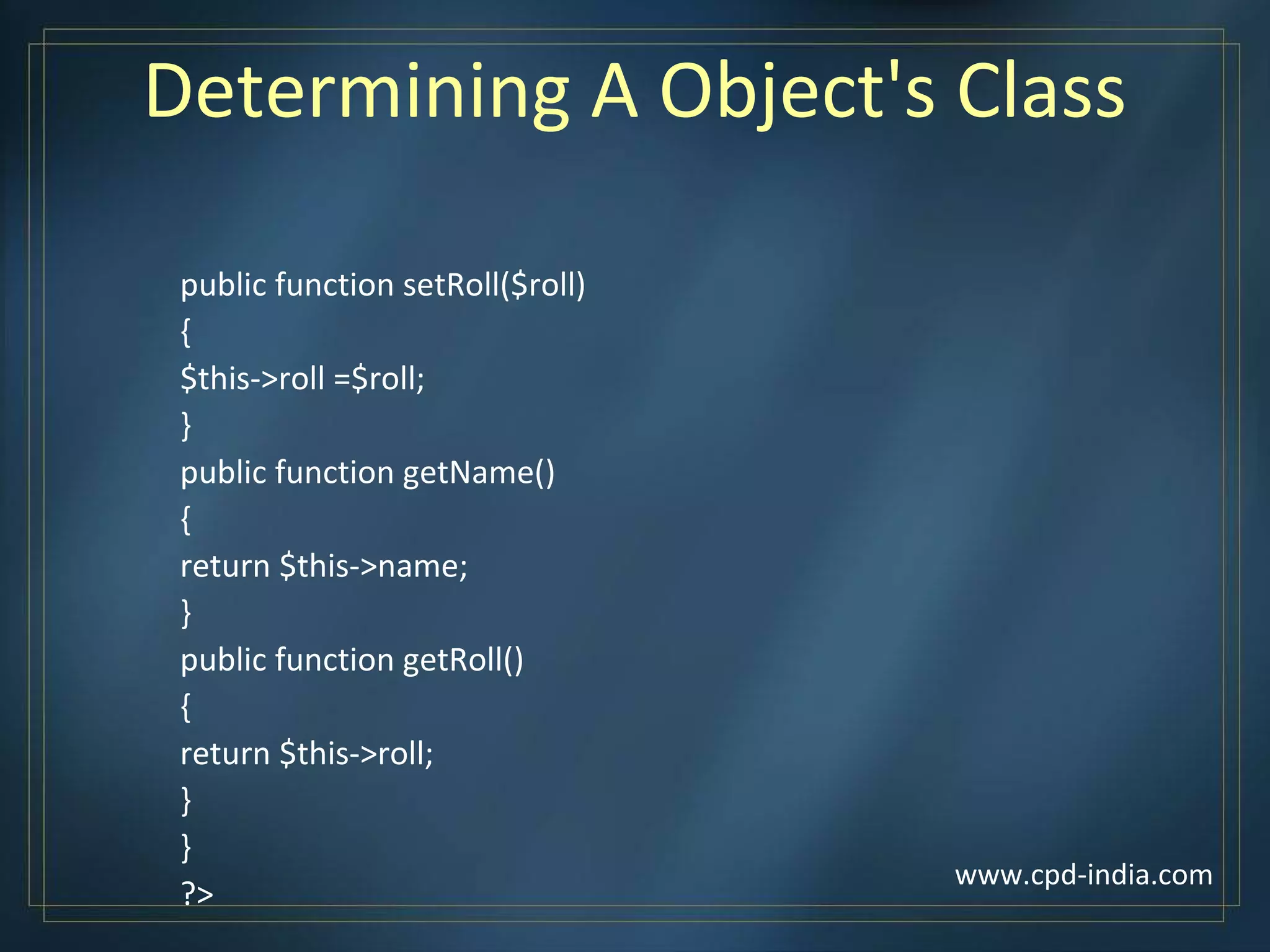 Oops concepts in php | PPT