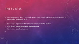 OOPS & C++(UNIT 4) | PPTX