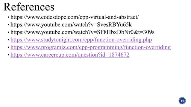 Polymorphism in C++ | PPTX | Programming Languages | Computing