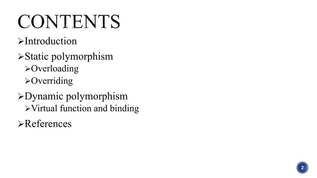 Polymorphism in C++ | PPTX | Programming Languages | Computing