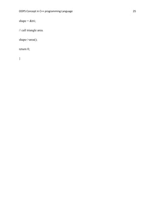 Oops concepts in c++ documentation | PDF