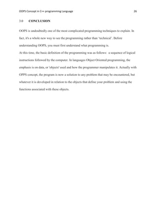 Oops concepts in c++ documentation | PDF