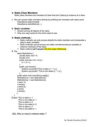 OOPs & Inheritance Notes | PDF