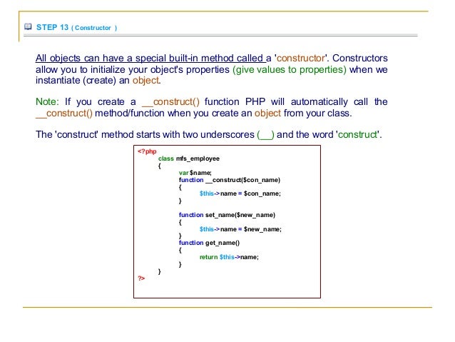 Basic Oops Concept Of Php