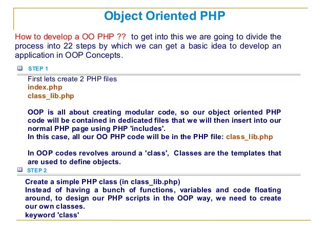 Basic Oops Concept Of Php