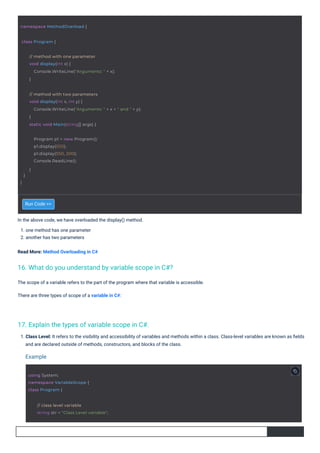 OOPs Interview Questions PDF By ScholarHat | PDF