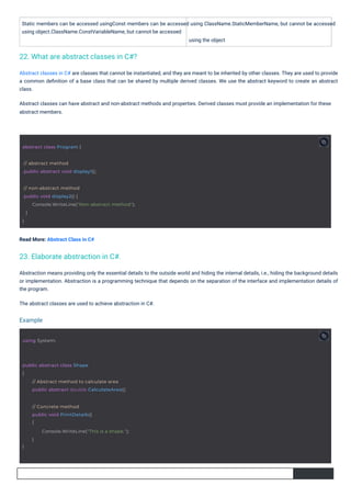OOPs Interview Questions PDF By ScholarHat | PDF