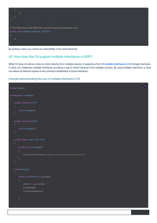 OOPs Interview Questions PDF By ScholarHat | PDF