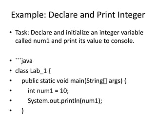 OOPS_Lab_Summaries this is a whole summary of oop lab | PPT