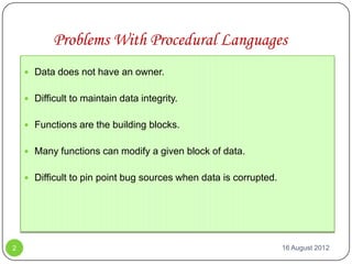 Oops lecture 1,2 | PPTX