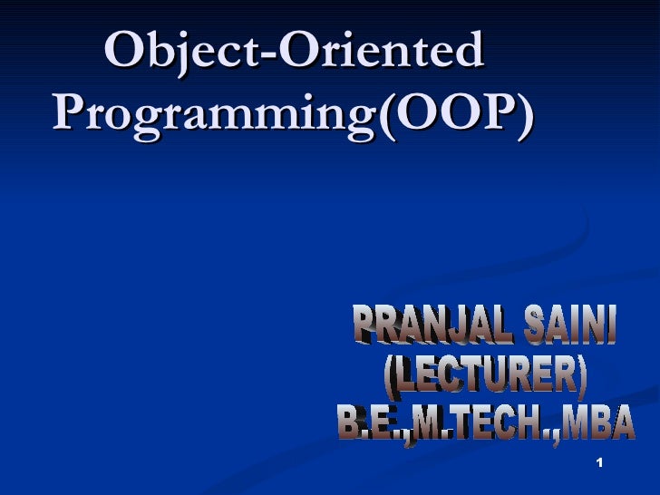 Oops ppt Oops ppt