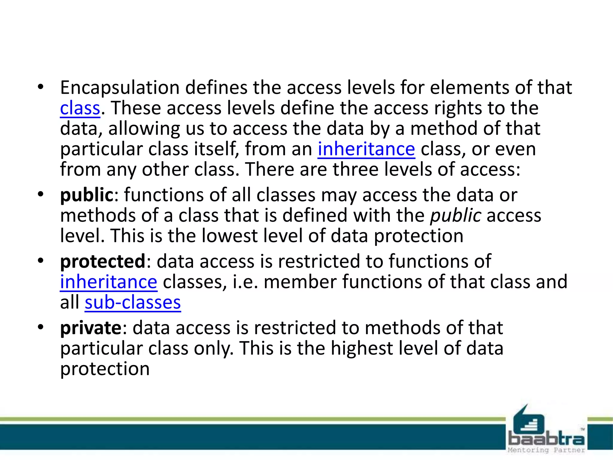 Object Oriented Programming | PPTX