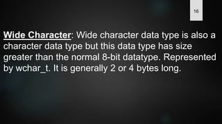 Literals, primitive datatypes, variables, expressions, identifiers | PPT