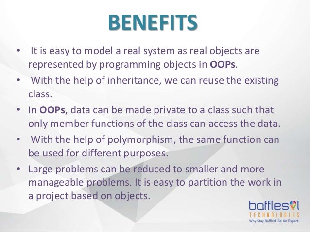 Introduction To Object Oriented Programming System With Its Objective…