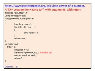 OOPS PROGRAM for the clarity of functions in c++ | PPT