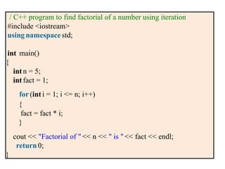 OOPS PROGRAM for the clarity of functions in c++ | PPT
