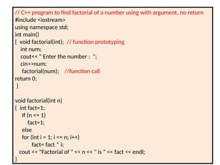 OOPS PROGRAM for the clarity of functions in c++ | PPT